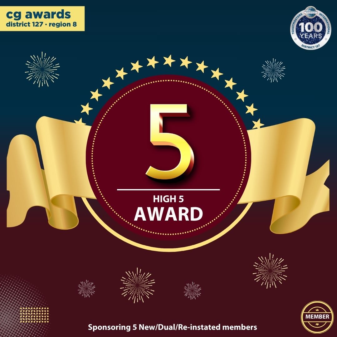 Member Awards – Toastmasters 127