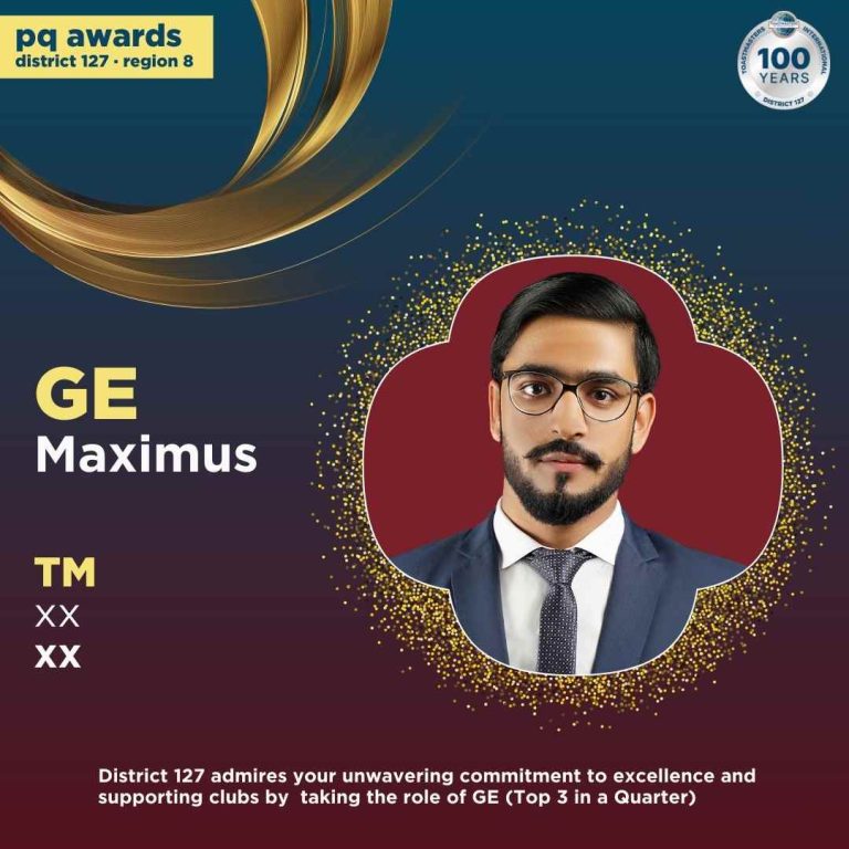 Member Awards – Toastmasters 127
