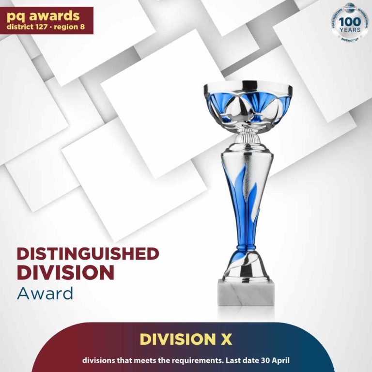 Division Awards – Toastmasters 127